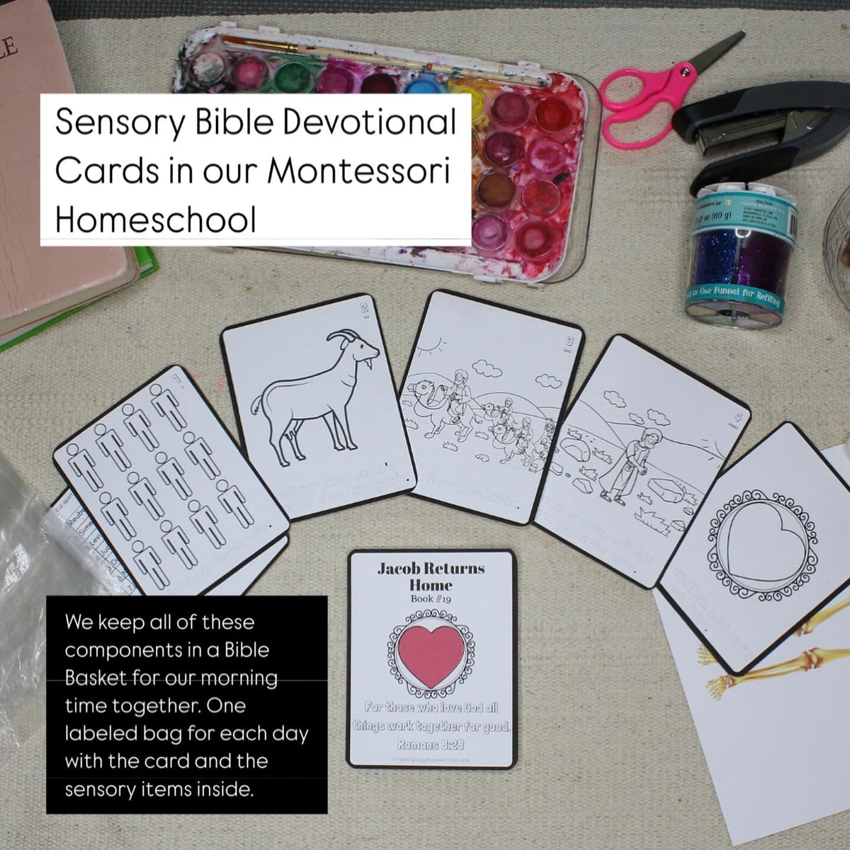 Here is one way we study the Bible in our Montessori homeschool ...