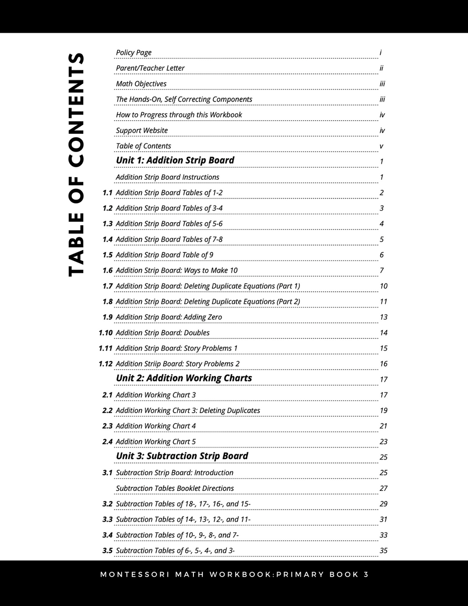 Montessori Math Workbook - Primary Book 3 - DIGITAL DOWNLOAD ...